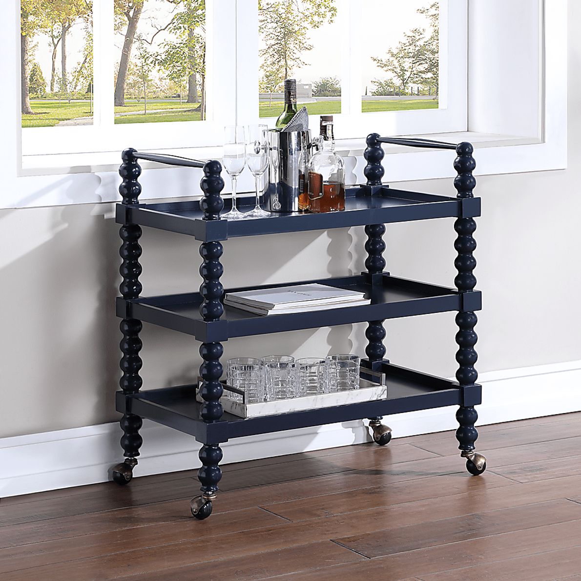 Coastina Blue Kitchen Cart - Rooms To Go