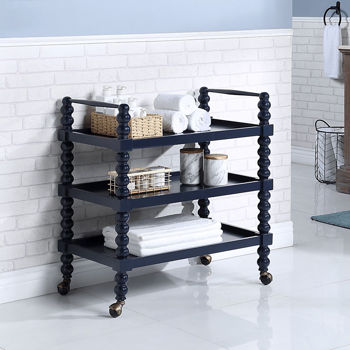 Coastina Blue Colors Kitchen Cart | Rooms to Go