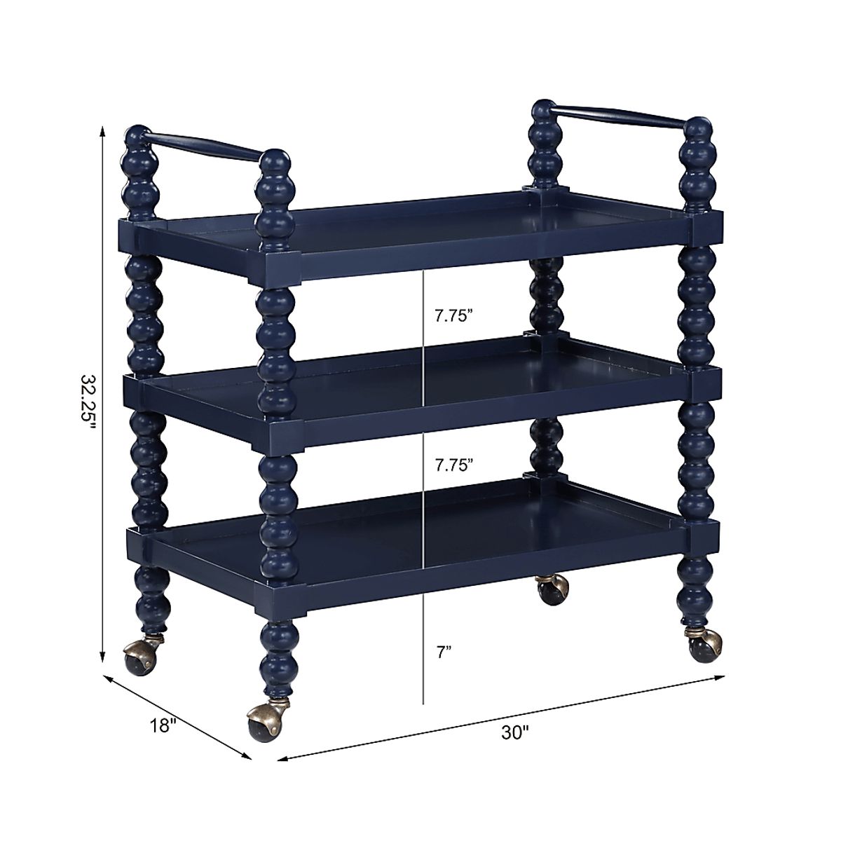 Coastina Blue Colors Kitchen Cart | Rooms to Go