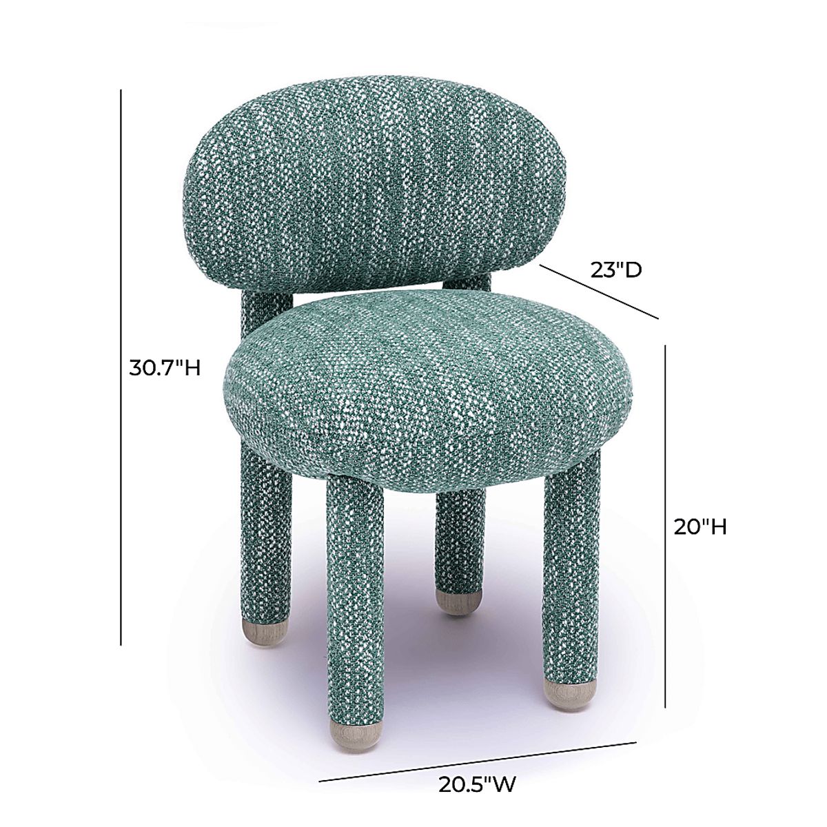Cojack I Teal Blue,Green Polyester Fabric Dining Chair | Rooms to Go