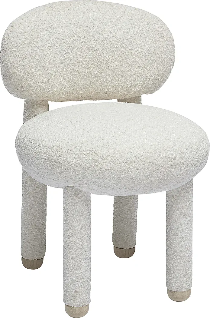 Cojack II Cream Beige Polyester Fabric Dining Chair | Rooms to Go