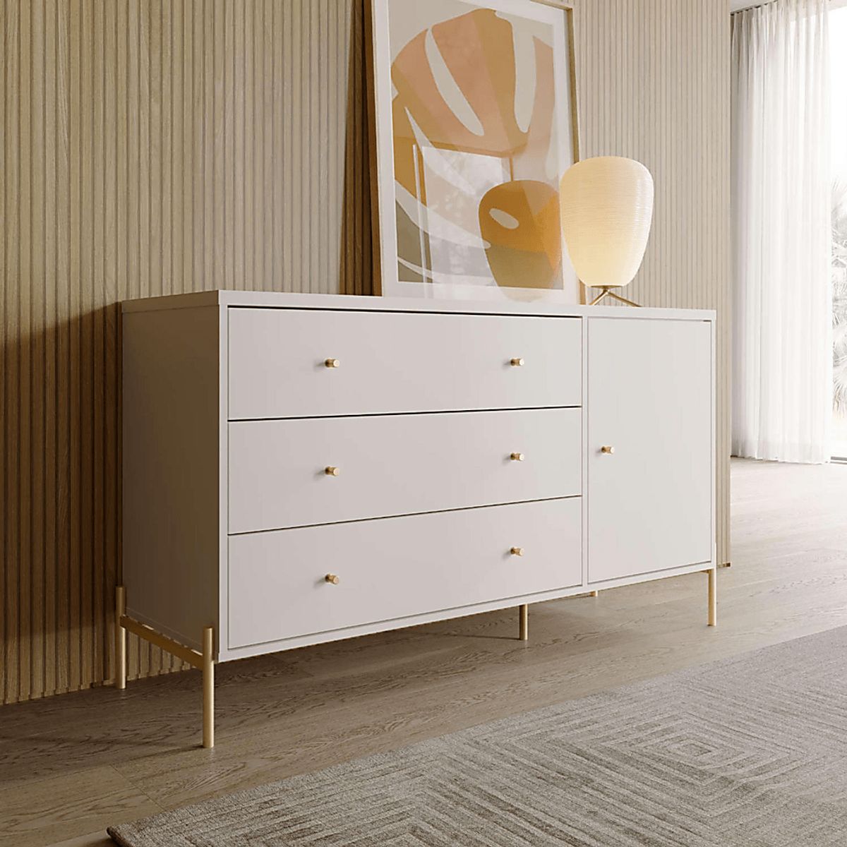 Colletta V Off-White Beige,White Dresser | Rooms to Go