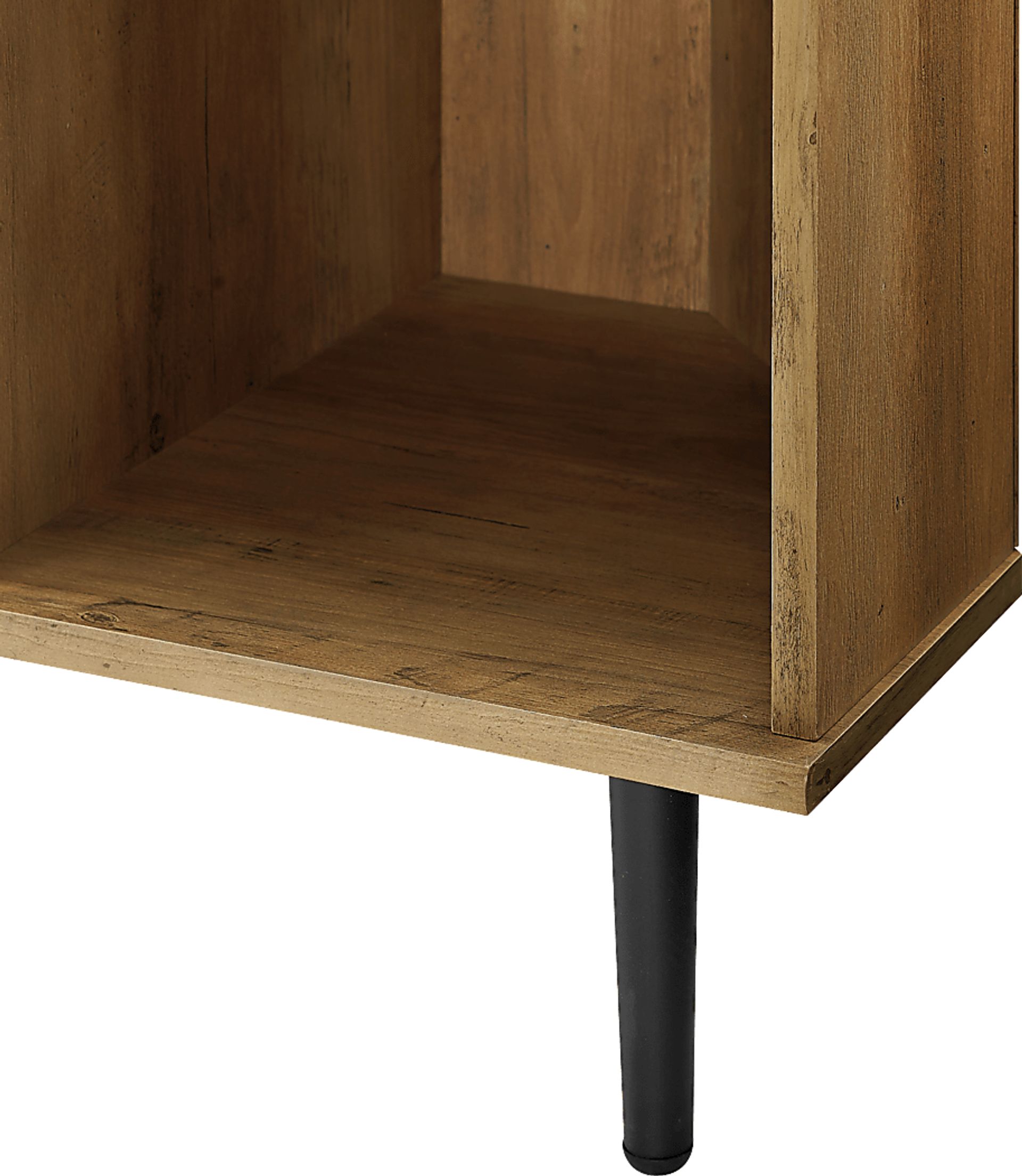 Collington Brown Dark Wood 48" Console, With Electric Fireplace | Rooms ...