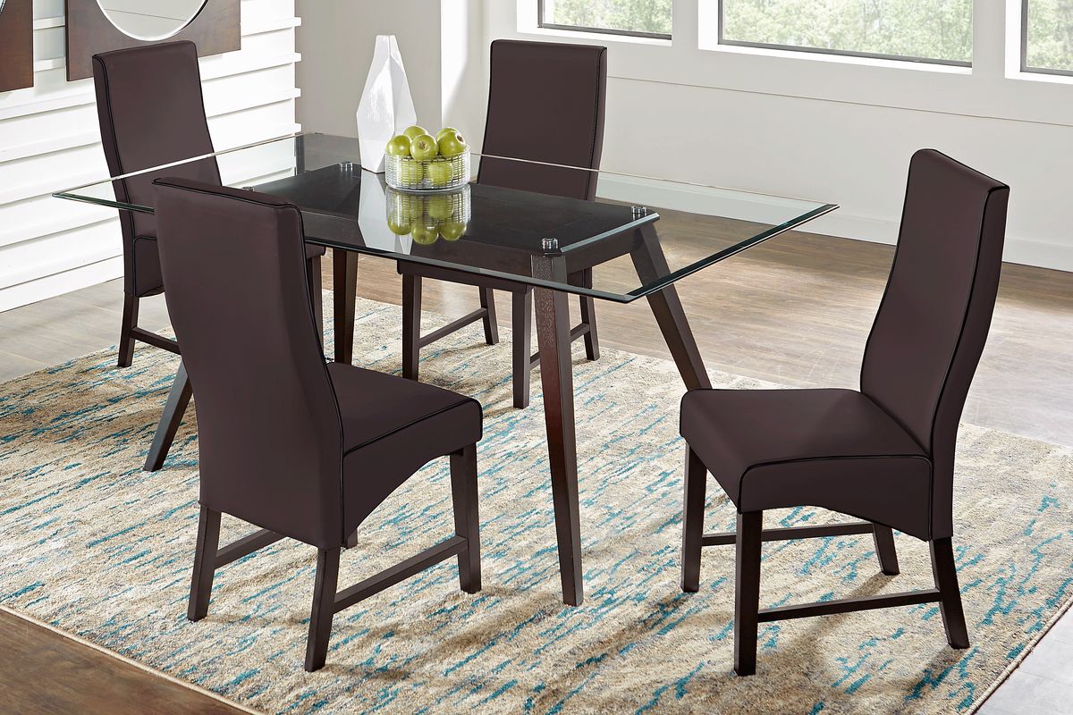 Colonia Hills 7 Pc Espresso Dark Wood Brown Dining Room Set With Dining ...