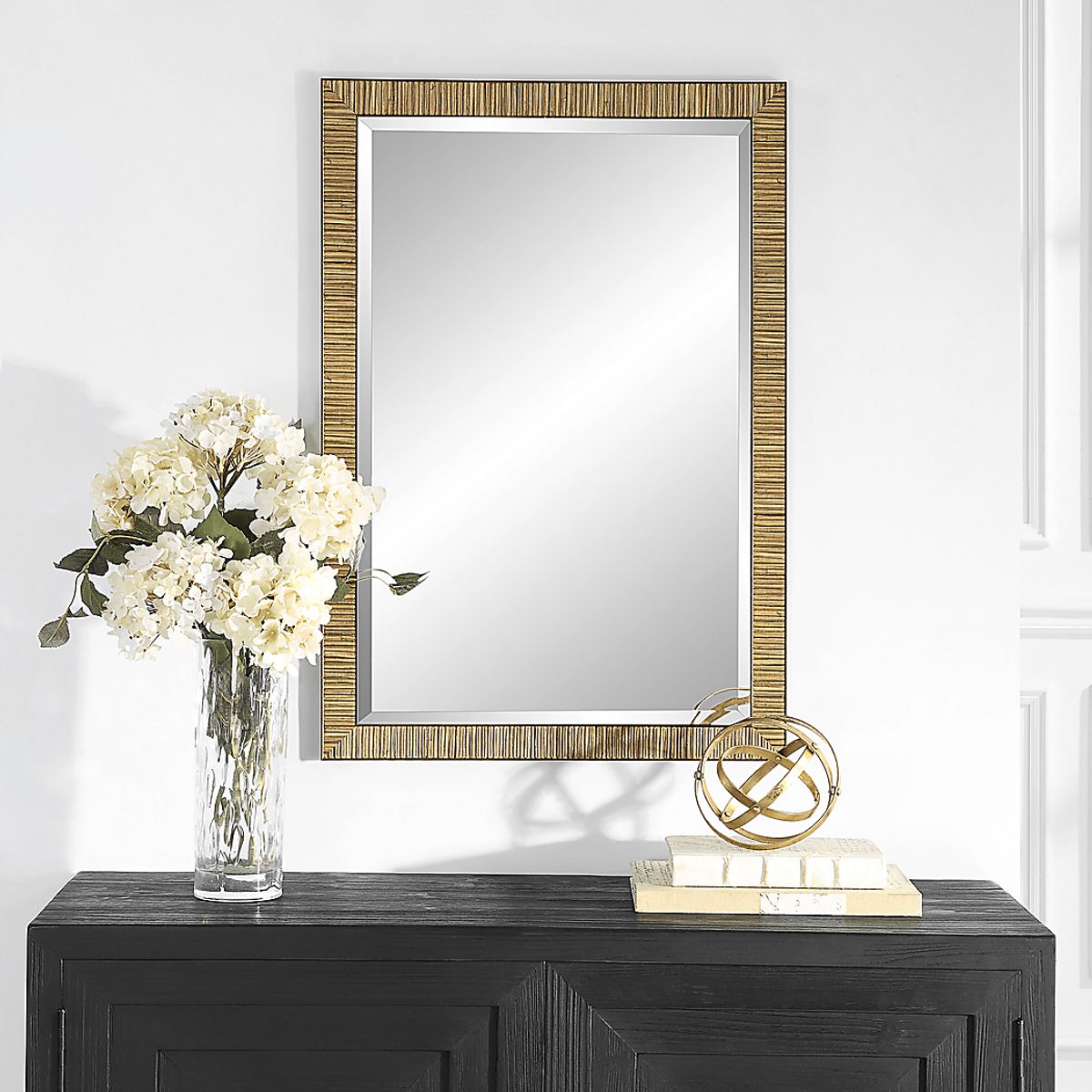 Colrin Brown Dark Wood Mirror | Rooms to Go