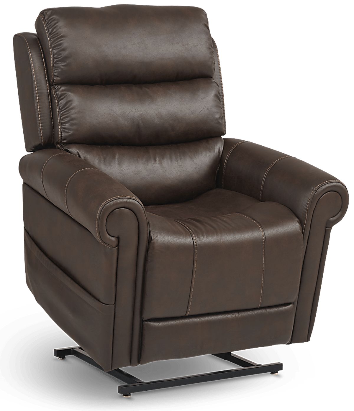Colson Avenue Walnut Brown Polyester Fabric Triple Power Lift Recliner | Rooms to Go