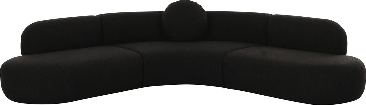 Columa Black Black,Colors Polyester Fabric 3 Pc Sectional | Rooms to Go