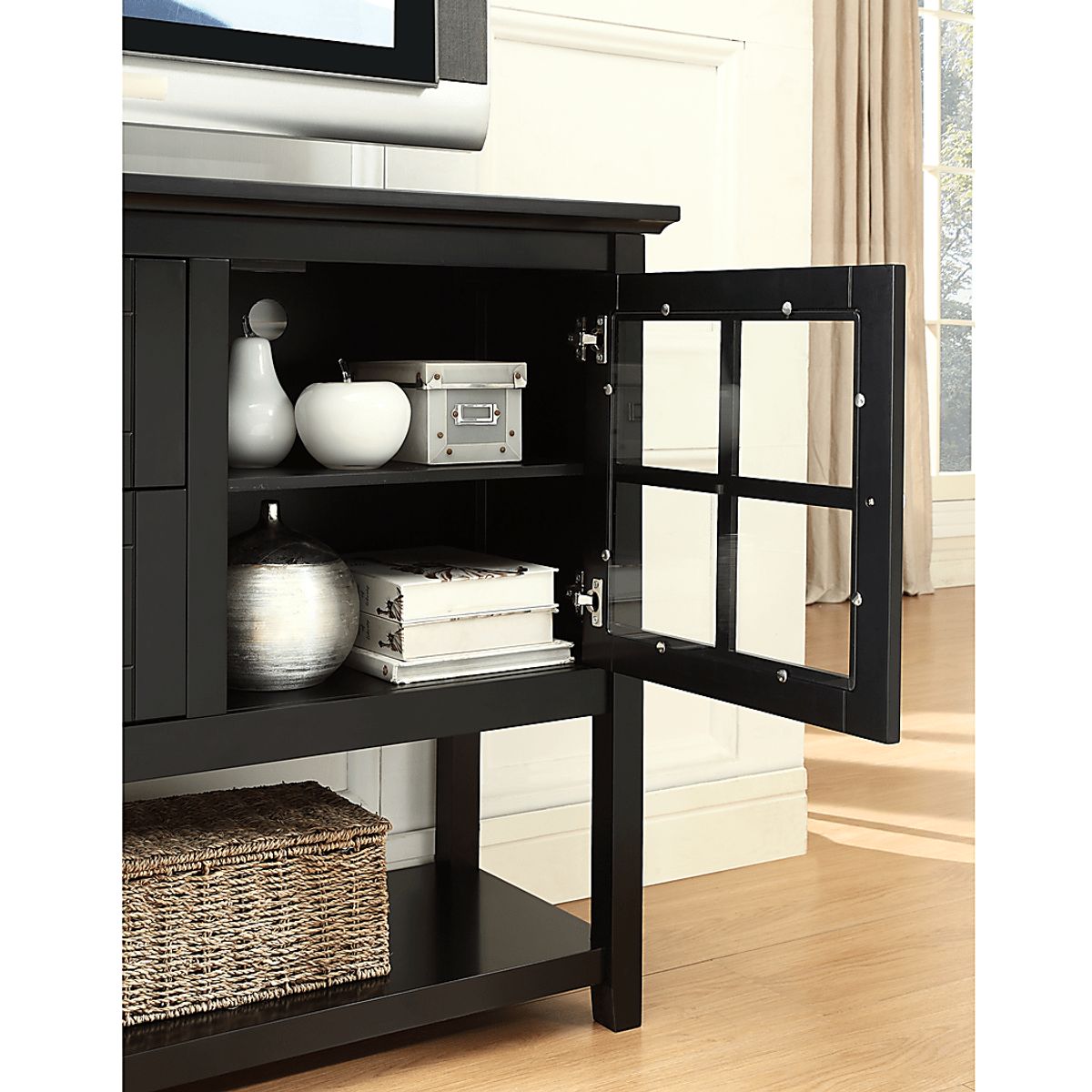Columby Black Black,Colors Buffet Console Table | Rooms to Go