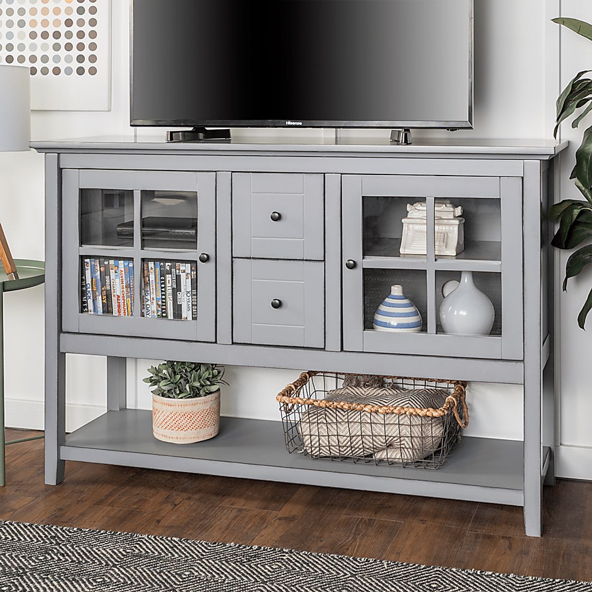 Columby Gray Buffet Console Table | Rooms to Go