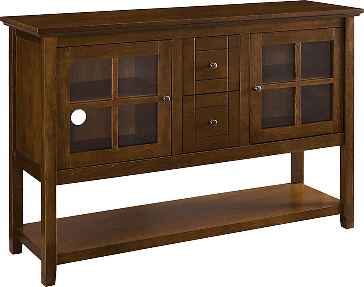 Columby Walnut Dark Wood Console | Rooms to Go