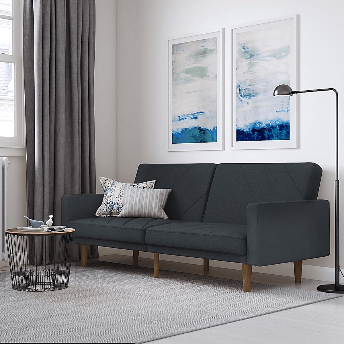 Colyer Dark Gray Futon | Rooms to Go