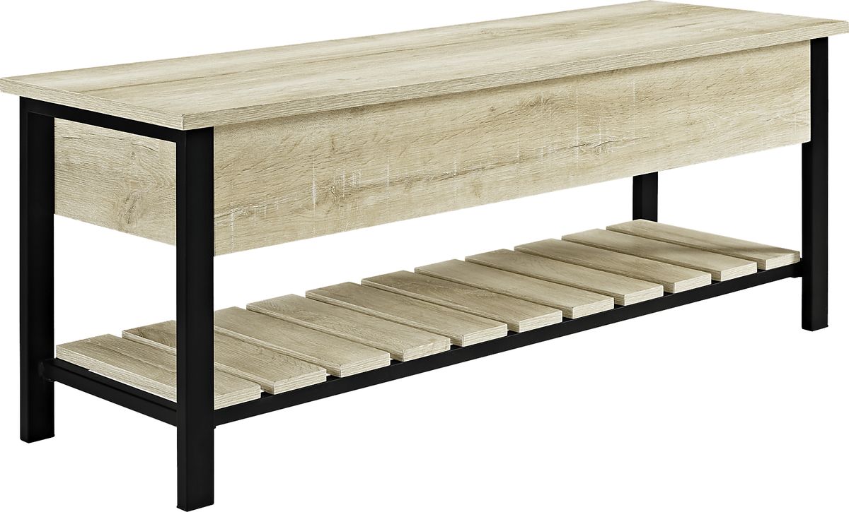 Commer White Bench | Rooms to Go