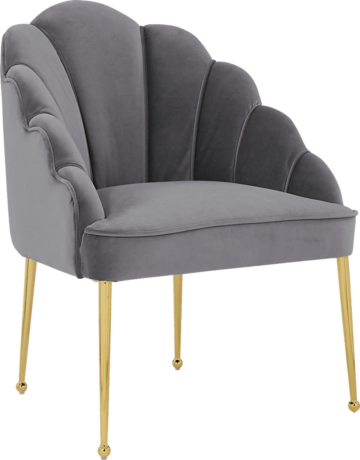 Concha Gray Velvet Plush Accent Chair | Rooms to Go