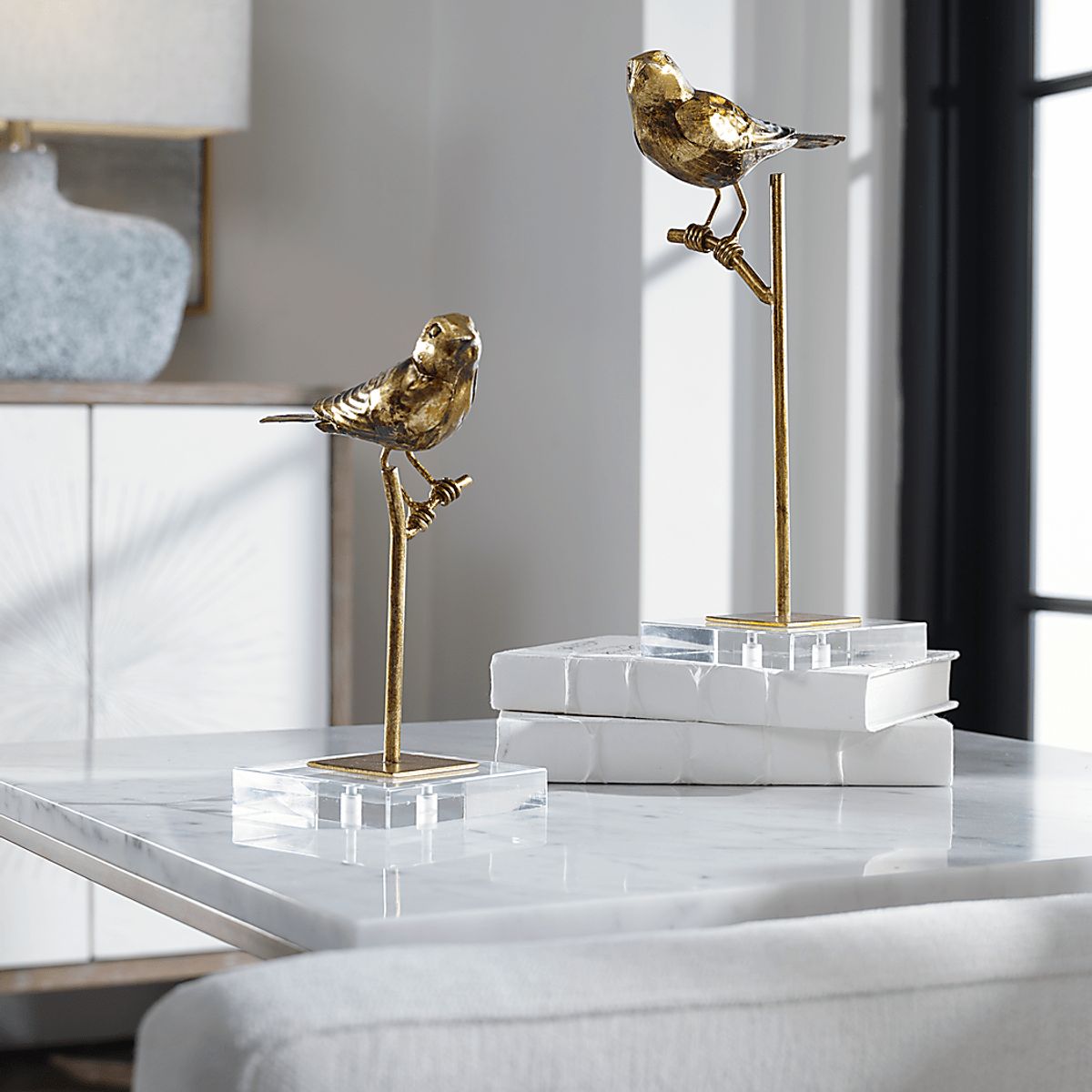 Consetta Gold Yellow Sculpture, Set Of 2 | Rooms to Go