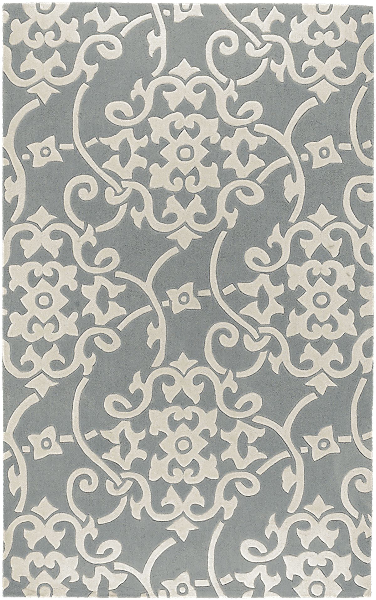 Contemporary Gray Synthetic Fabric Rug | Rooms to Go