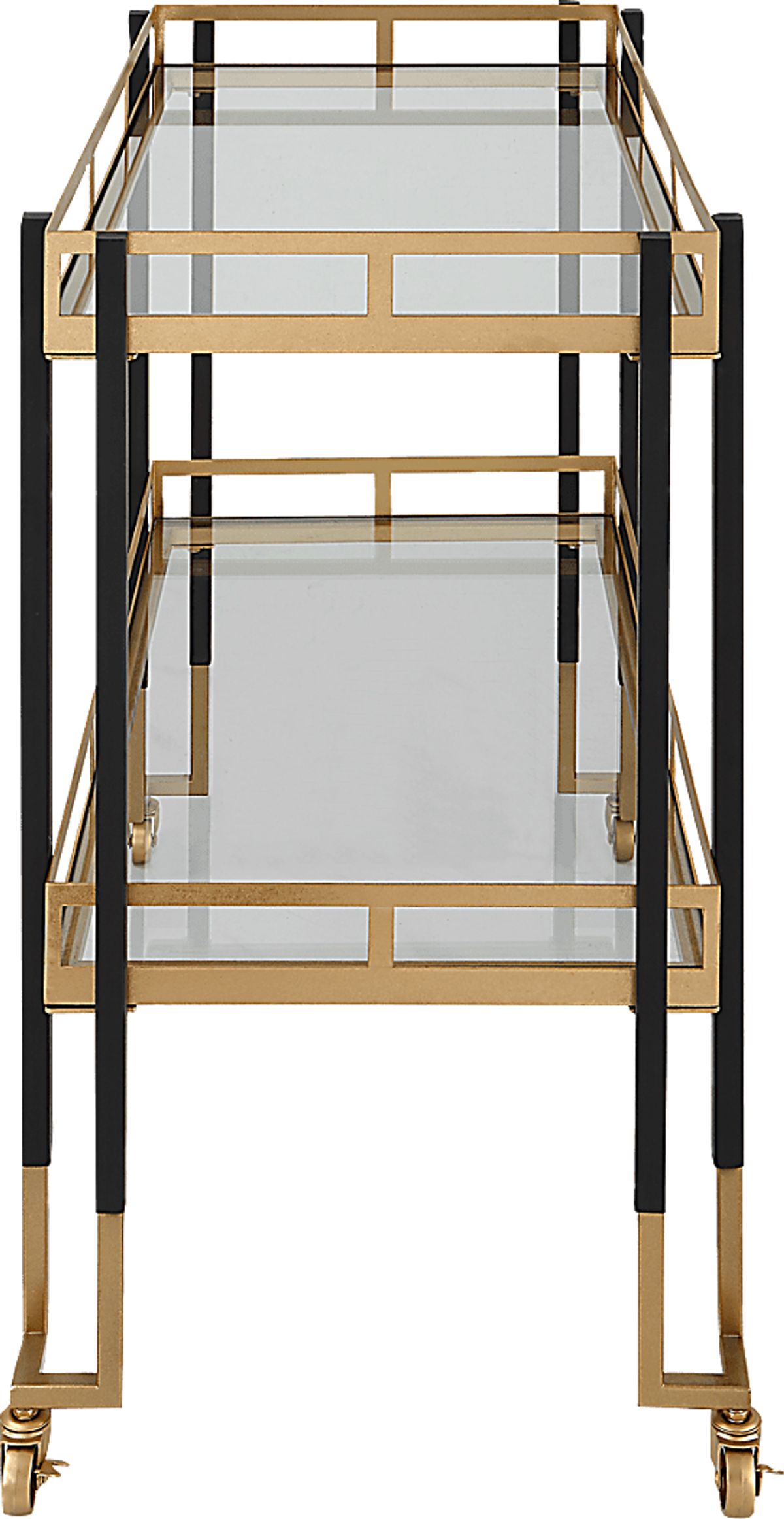 Conti Black Bar Cart | Rooms to Go