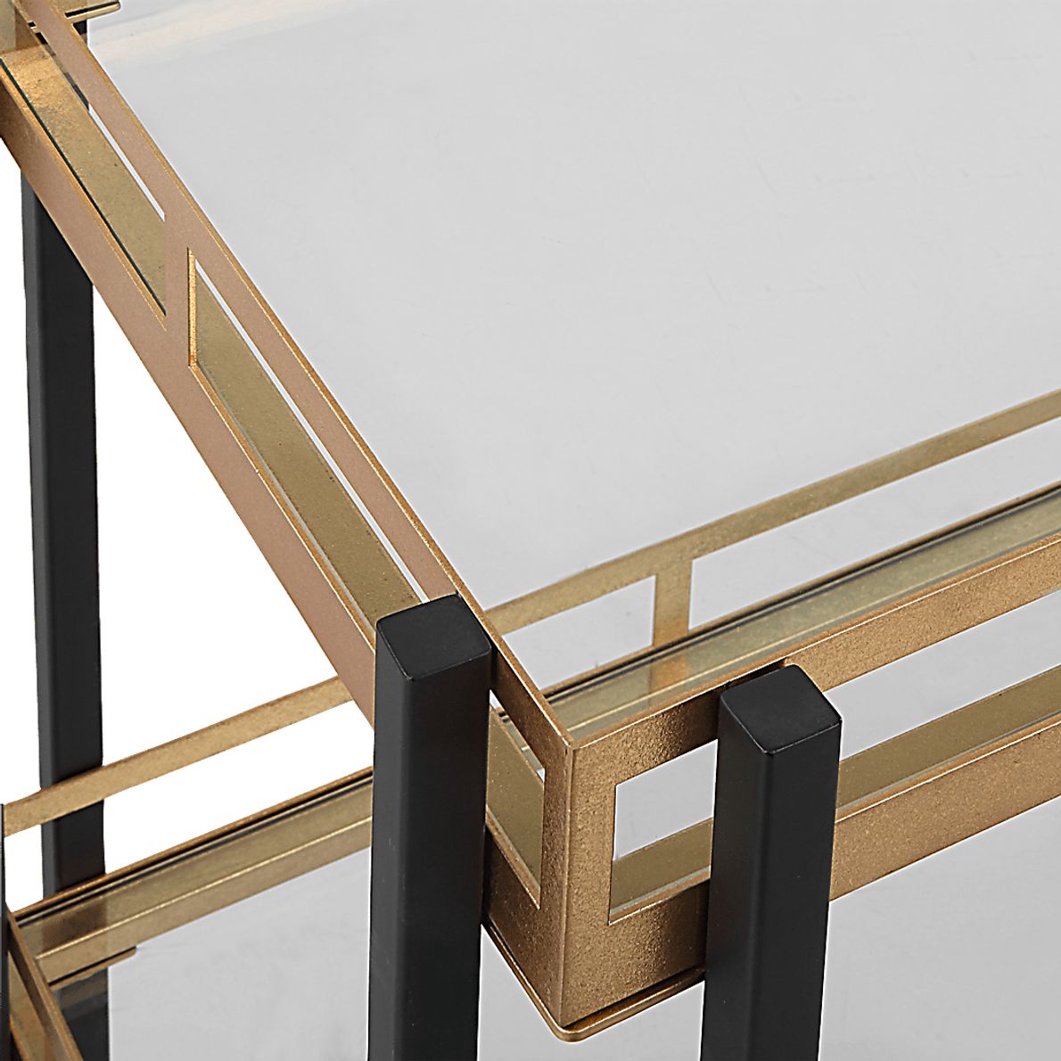 Conti Gold Bar Cart - Rooms To Go