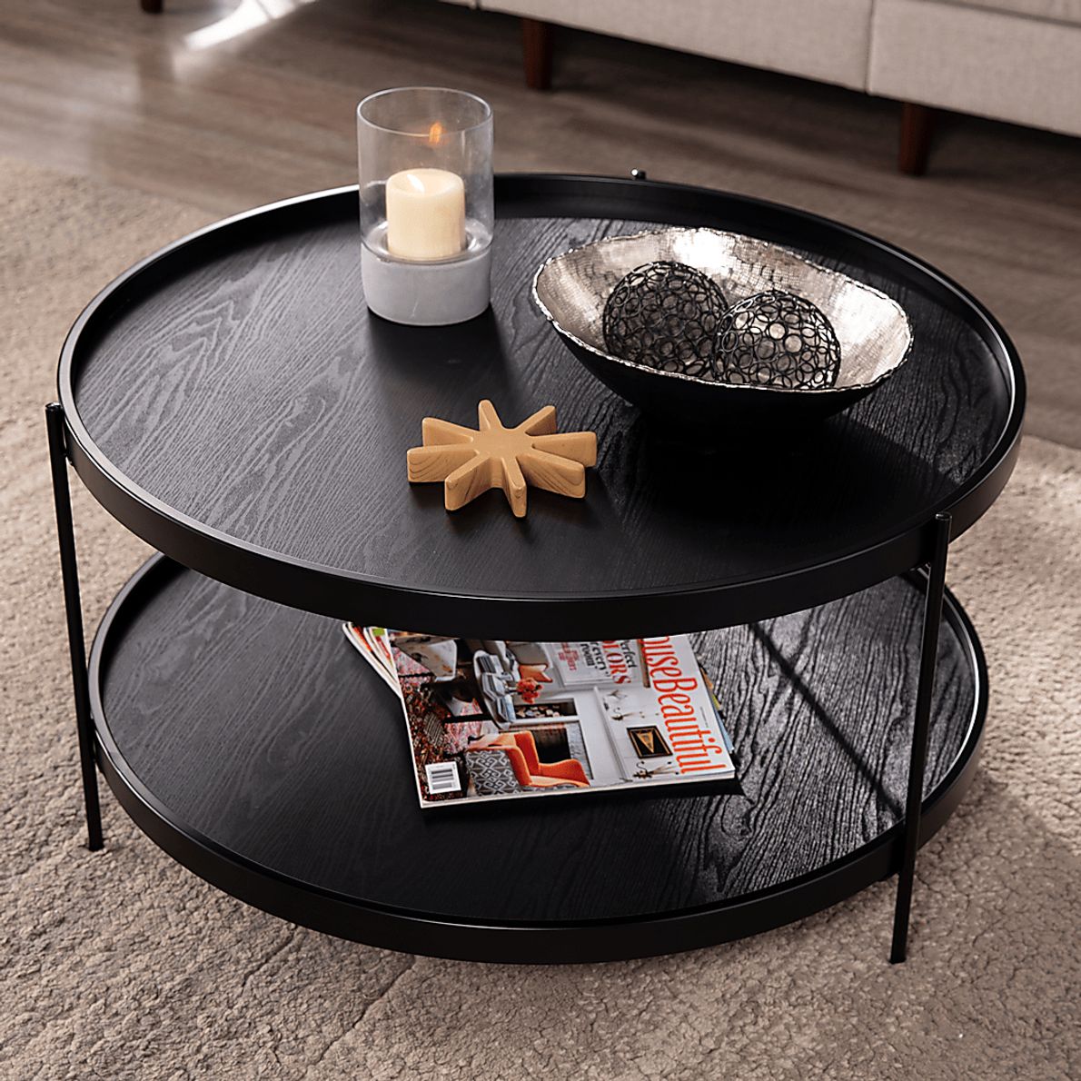 Coolfont Court Black Cocktail Table - Rooms To Go