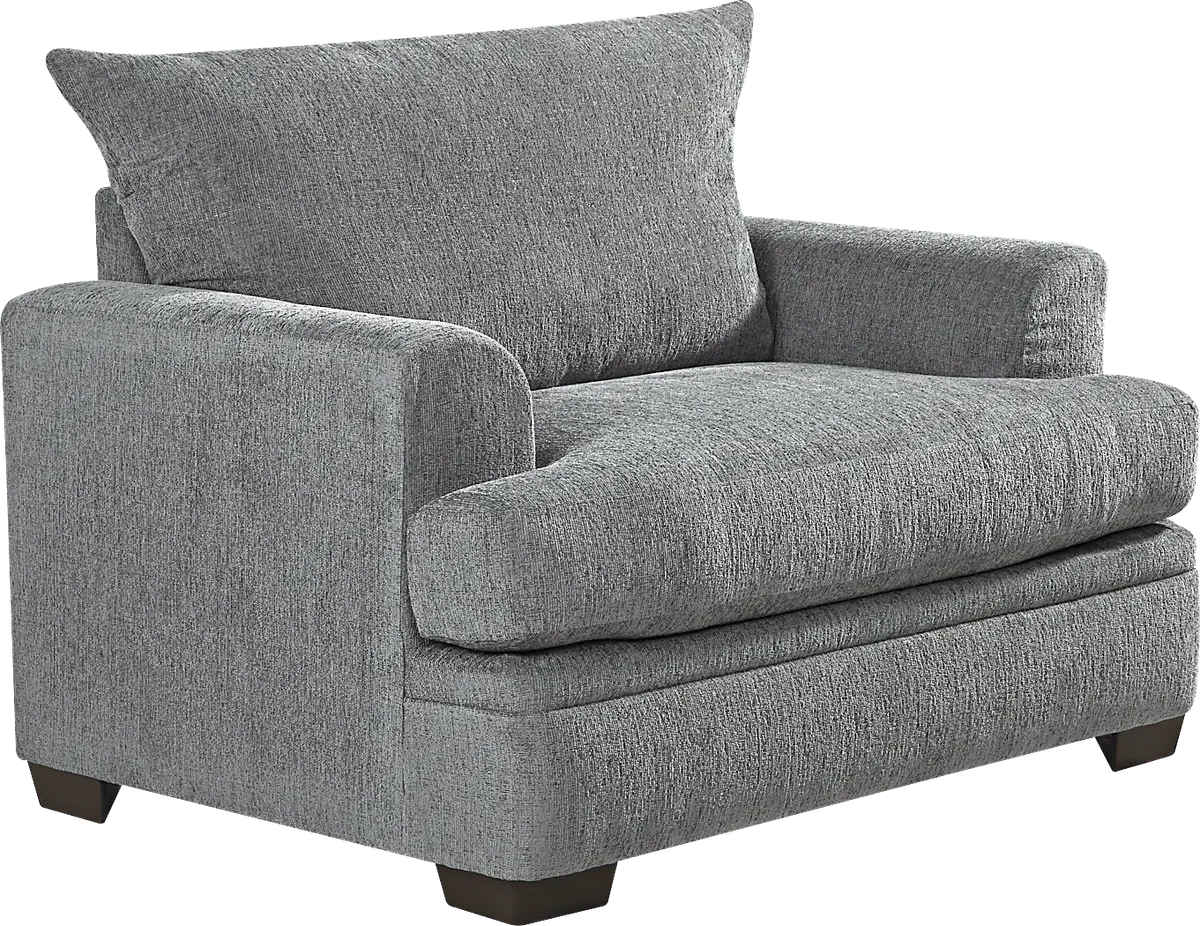 Cooper Blue Chenille Fabric Chair | Rooms to Go