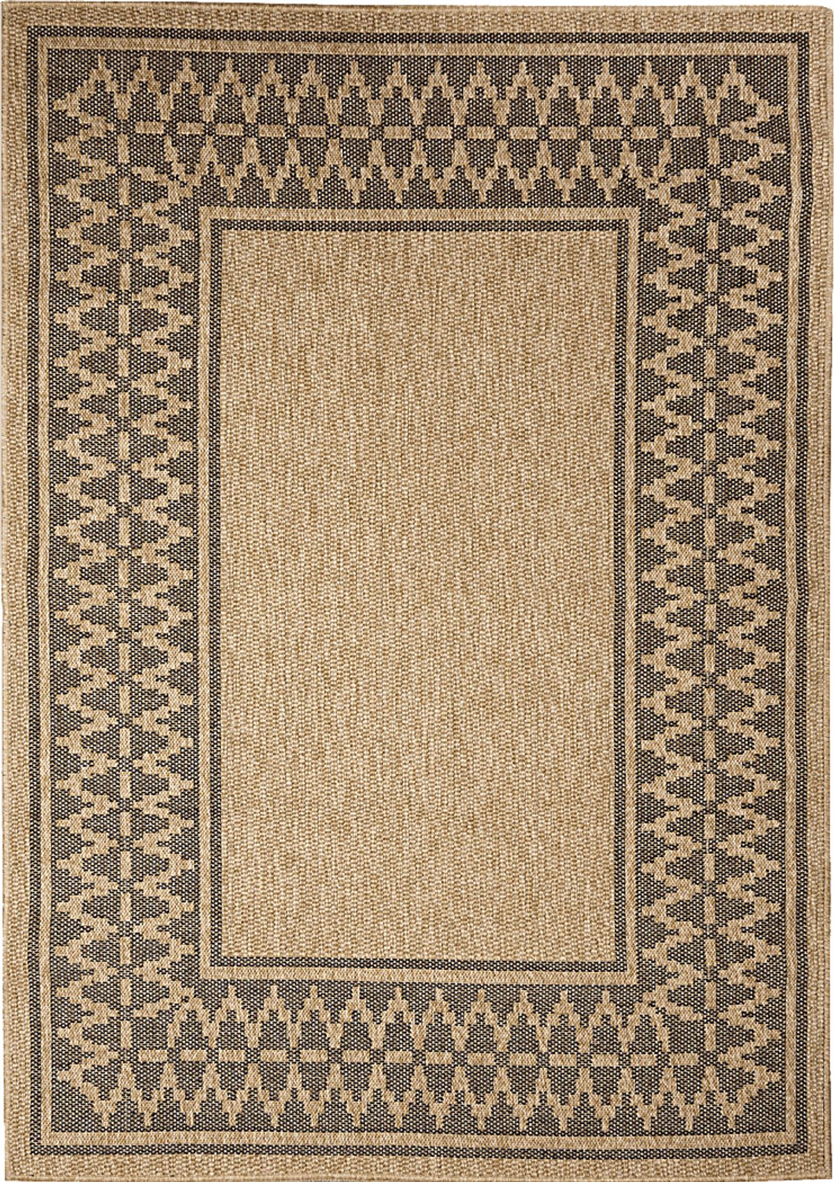 Coosaw Natural Beige,White Outdoor Rugs | Rooms to Go