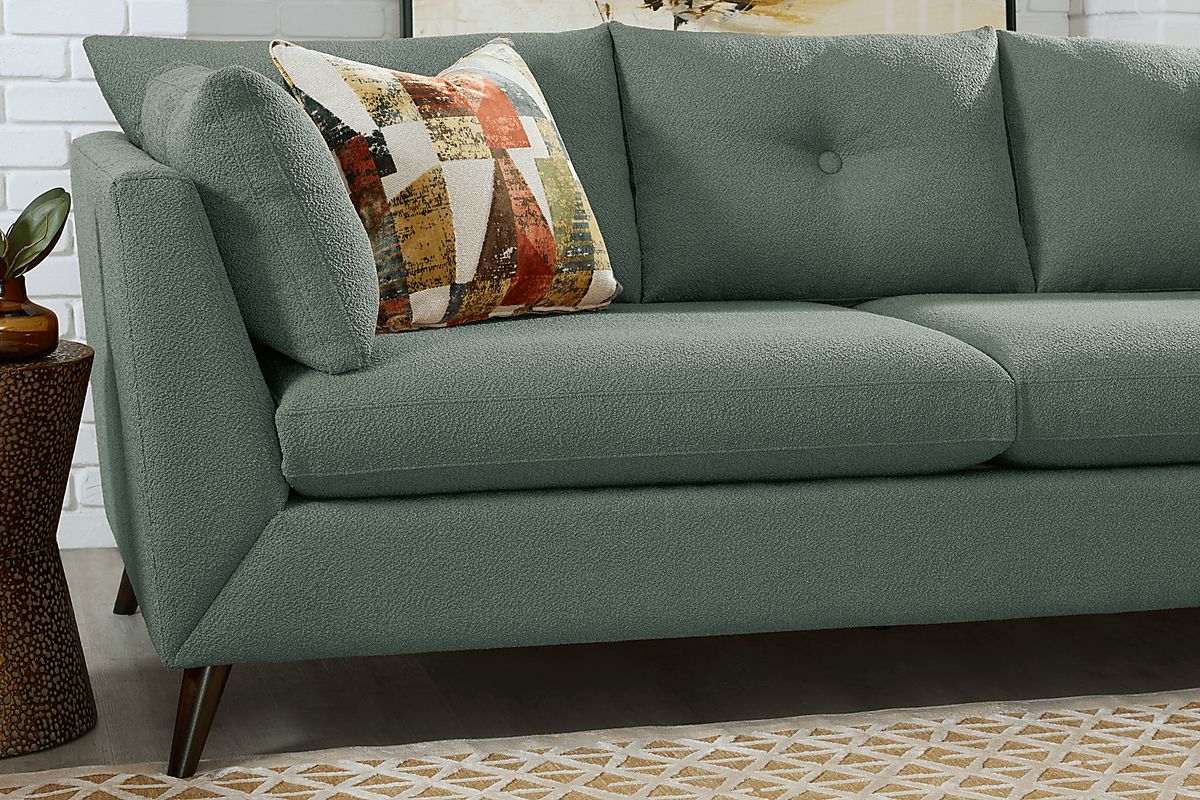 Drew & Jonathan Copenhagen Lagoon Blue Chenille Fabric Sleeper Sofa ...