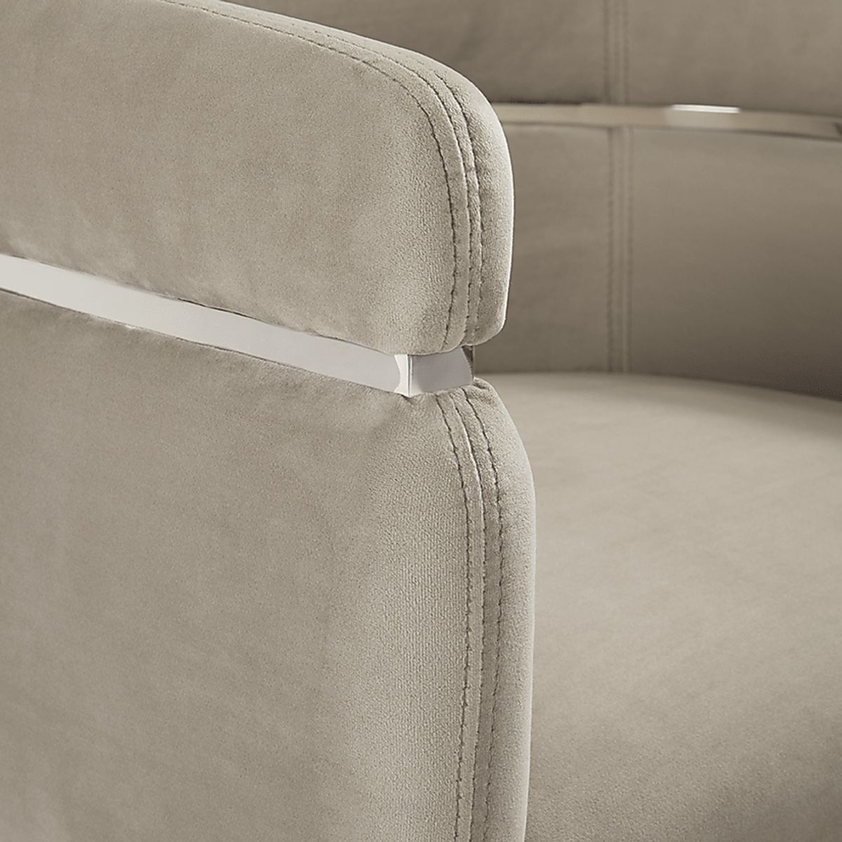 Copplestone Cream Beige Velvet Plush Accent Chair | Rooms to Go