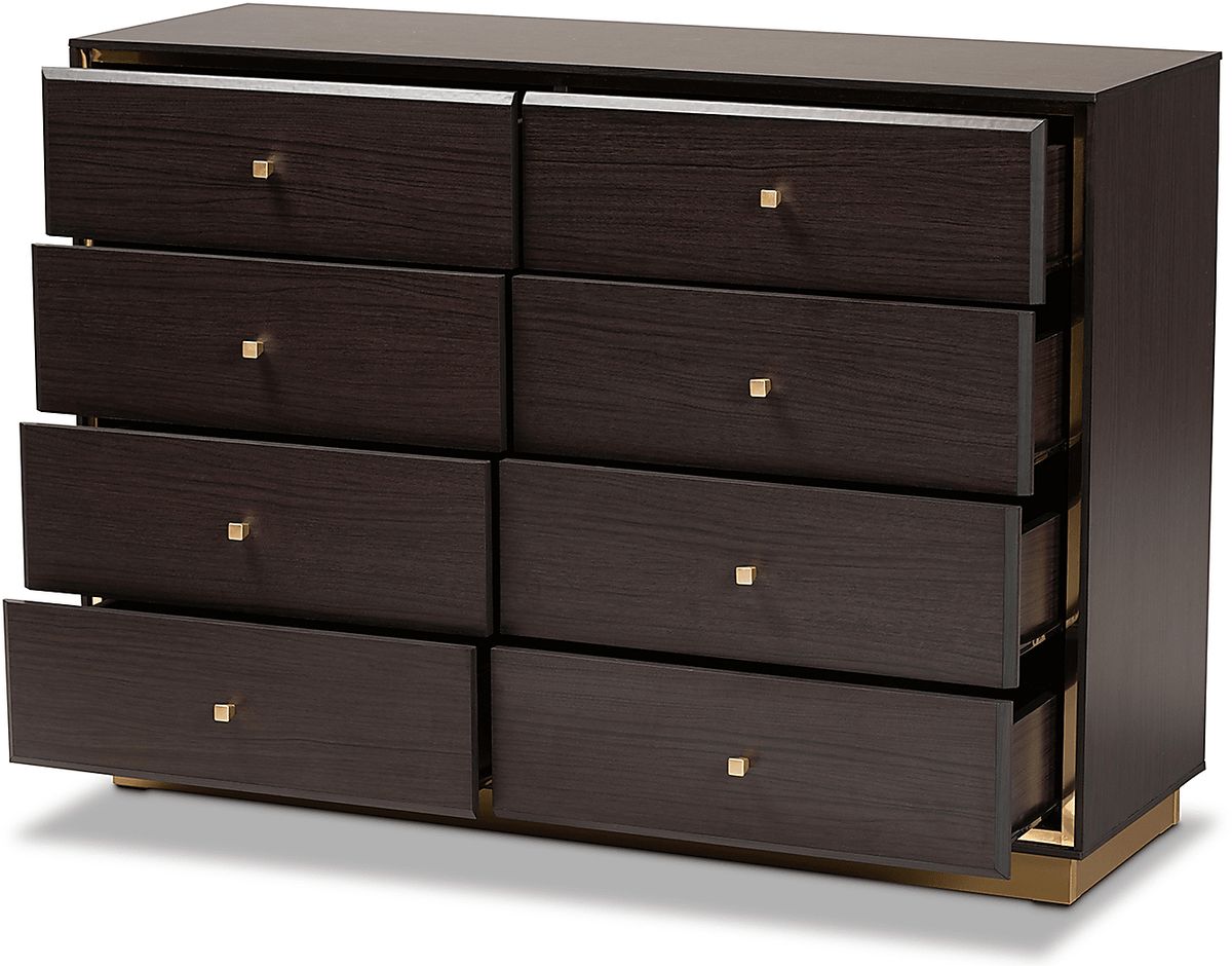 Corenna Espresso Dark Wood Dresser | Rooms to Go