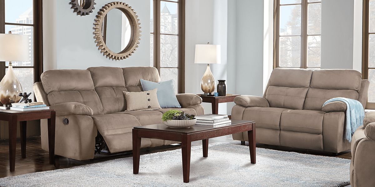 Corinne Stone 2 Pc Living Room with Reclining Sofa - Rooms To Go