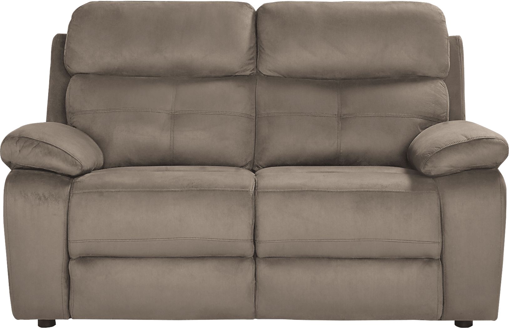 Corinne 3 Pc Stone Beige Microfiber Non-Power Reclining Classic Living ...