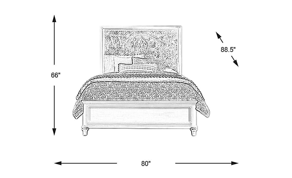 Cornelia White Colors,White 3 Pc King Panel Bed | Rooms to Go