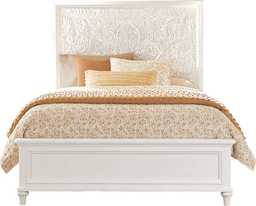 Cornelia 7 Pc White Colors,White King Bedroom Set With Dresser, Mirror, 3 Pc King Panel Bed ...