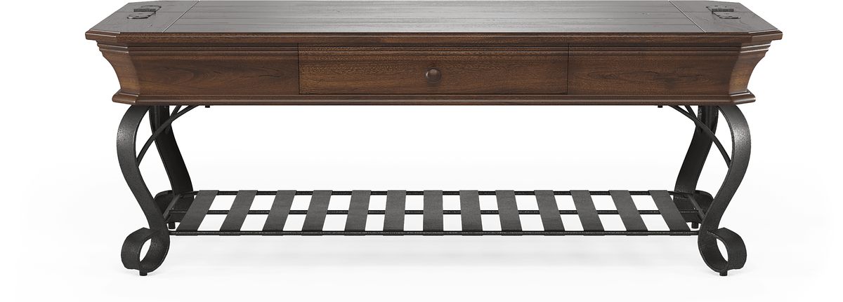 Coronado Bay Dark Pine Wood Cocktail Table | Rooms to Go