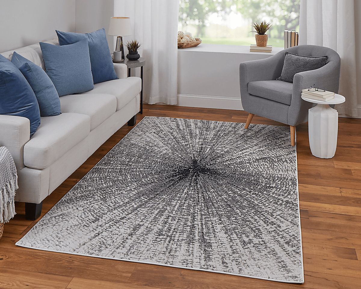 Corrarith Blue,Gray,Ivory Beige,Blue,Gray Rugs | Rooms to Go