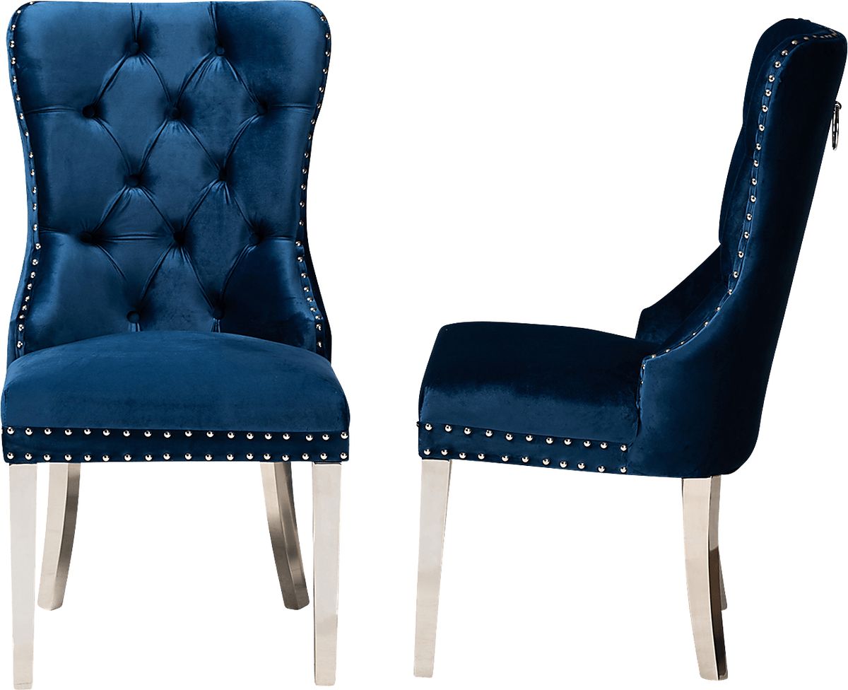 Corsten Blue Polyester Fabric Dining Chair | Rooms to Go