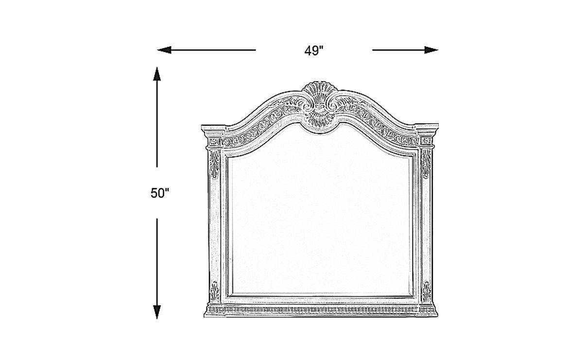 Cortinella Dark Cherry Wood Mirror | Rooms to Go