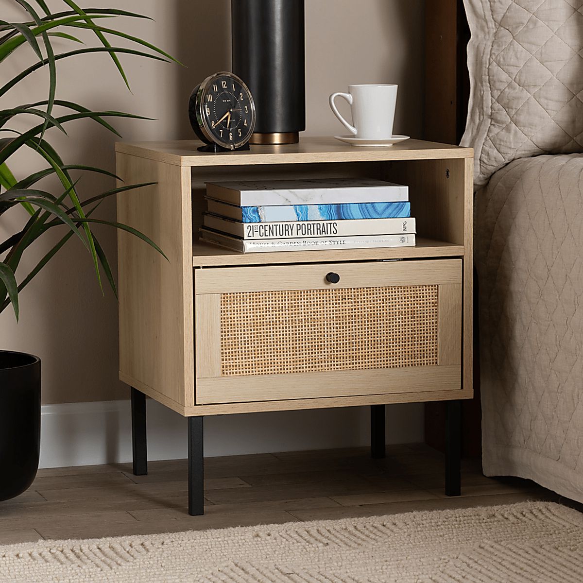 Corunna III Light Wood Fruitwood Brown Nightstand | Rooms to Go