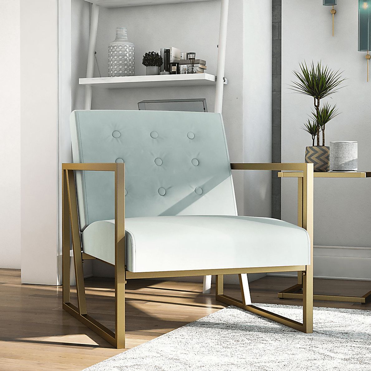 CosmoLiving Lexington Park Modern Chair Teal - Rooms To Go