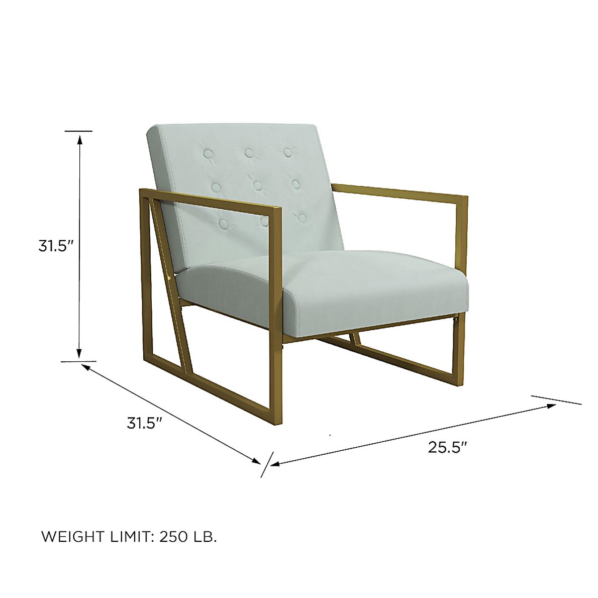 CosmoLiving Lexington Park Modern Chair Teal - Rooms To Go