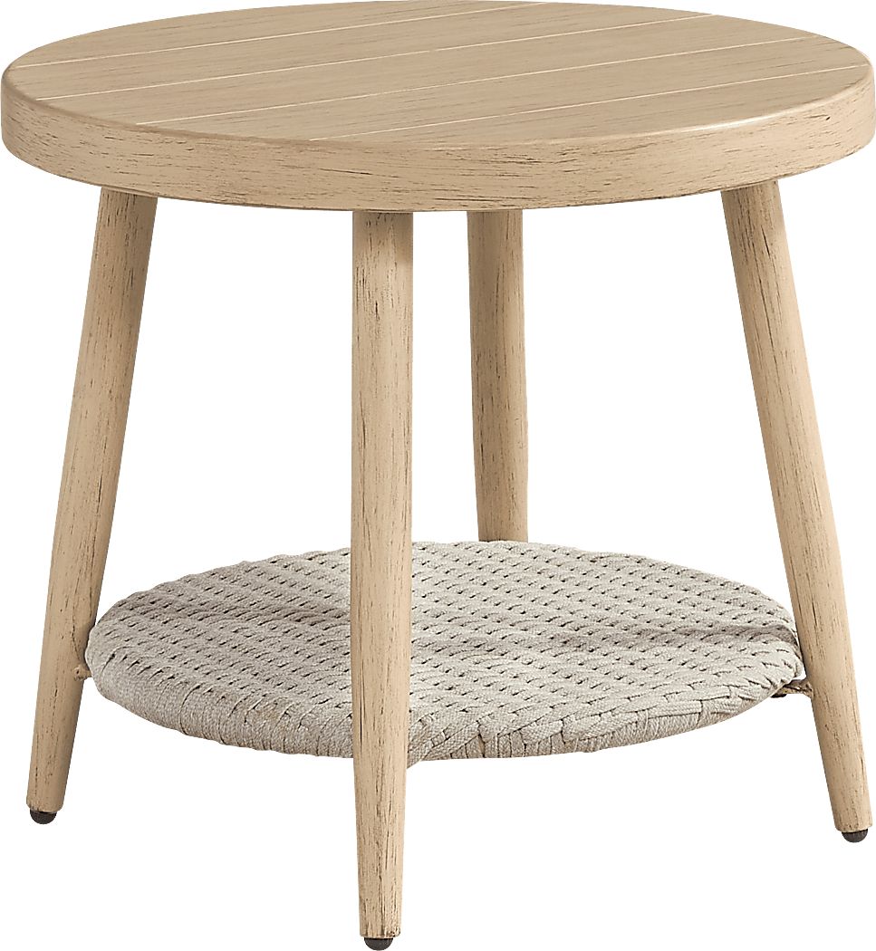 Costa Mesa 3 Pc Natural Light Wood Beige,White Aluminum Outdoor Seating ...