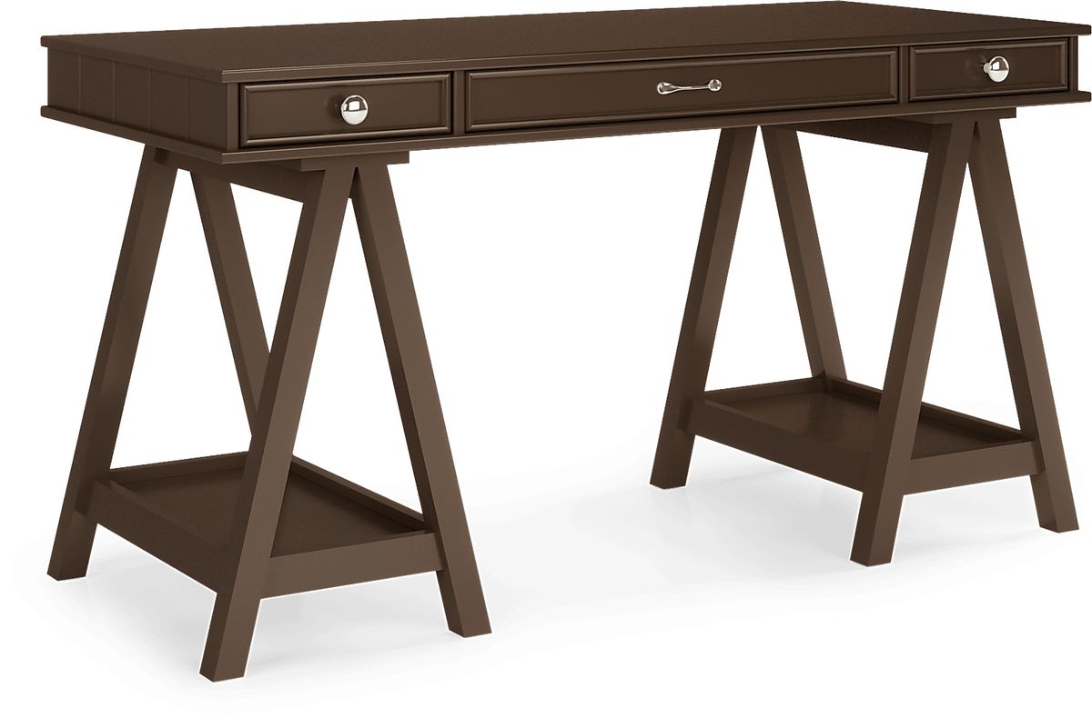 Cottage Colors Chocolate Dark Wood Desk | Rooms to Go