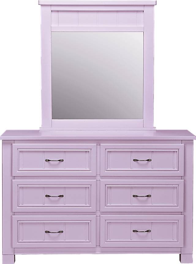 Cottage Colors Lilac Dresser Mirror Set Rooms to Go