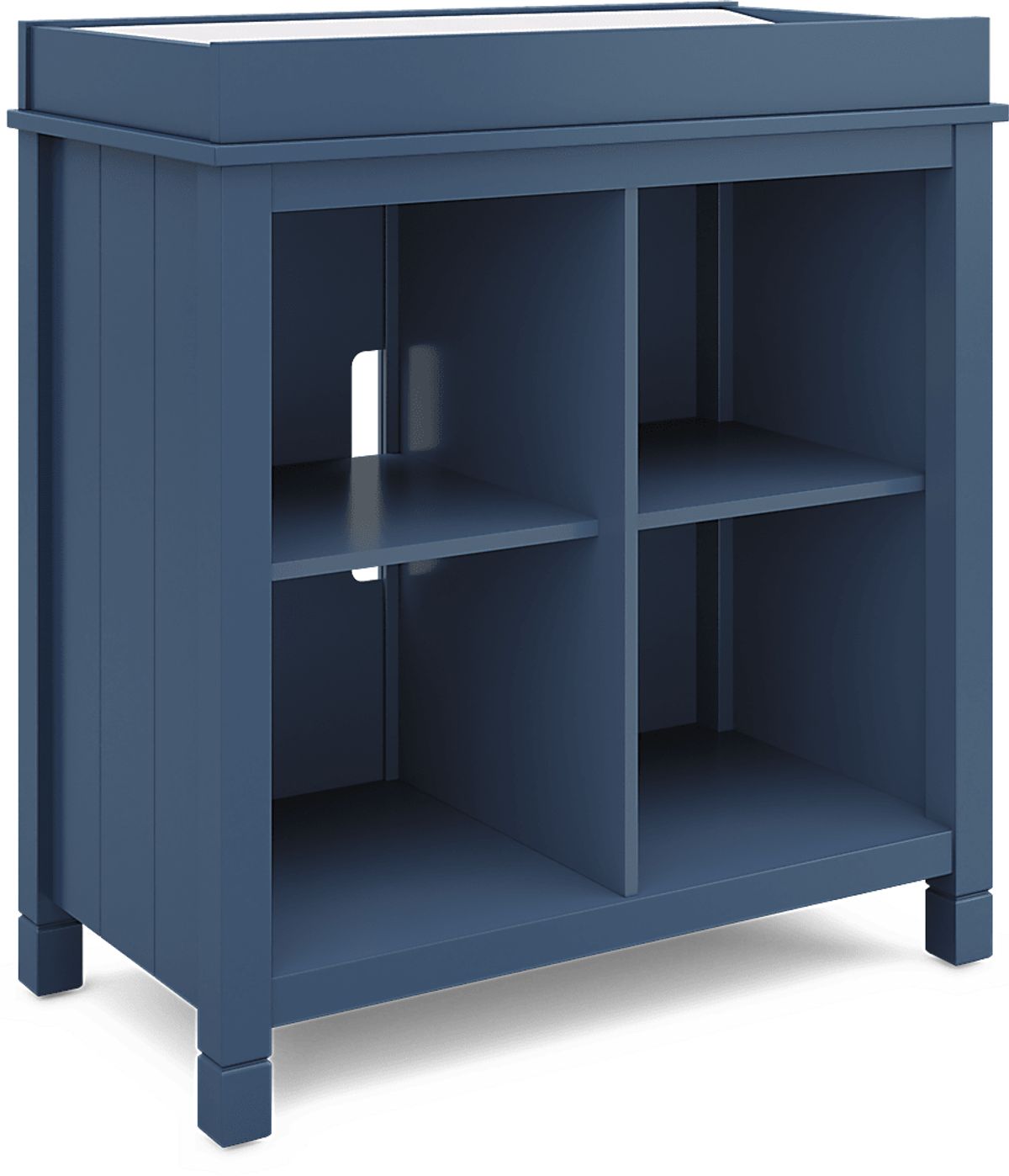 Cottage Colors 2 Pc Navy Bedroom Set With Crib, Bookcase With Changing ...