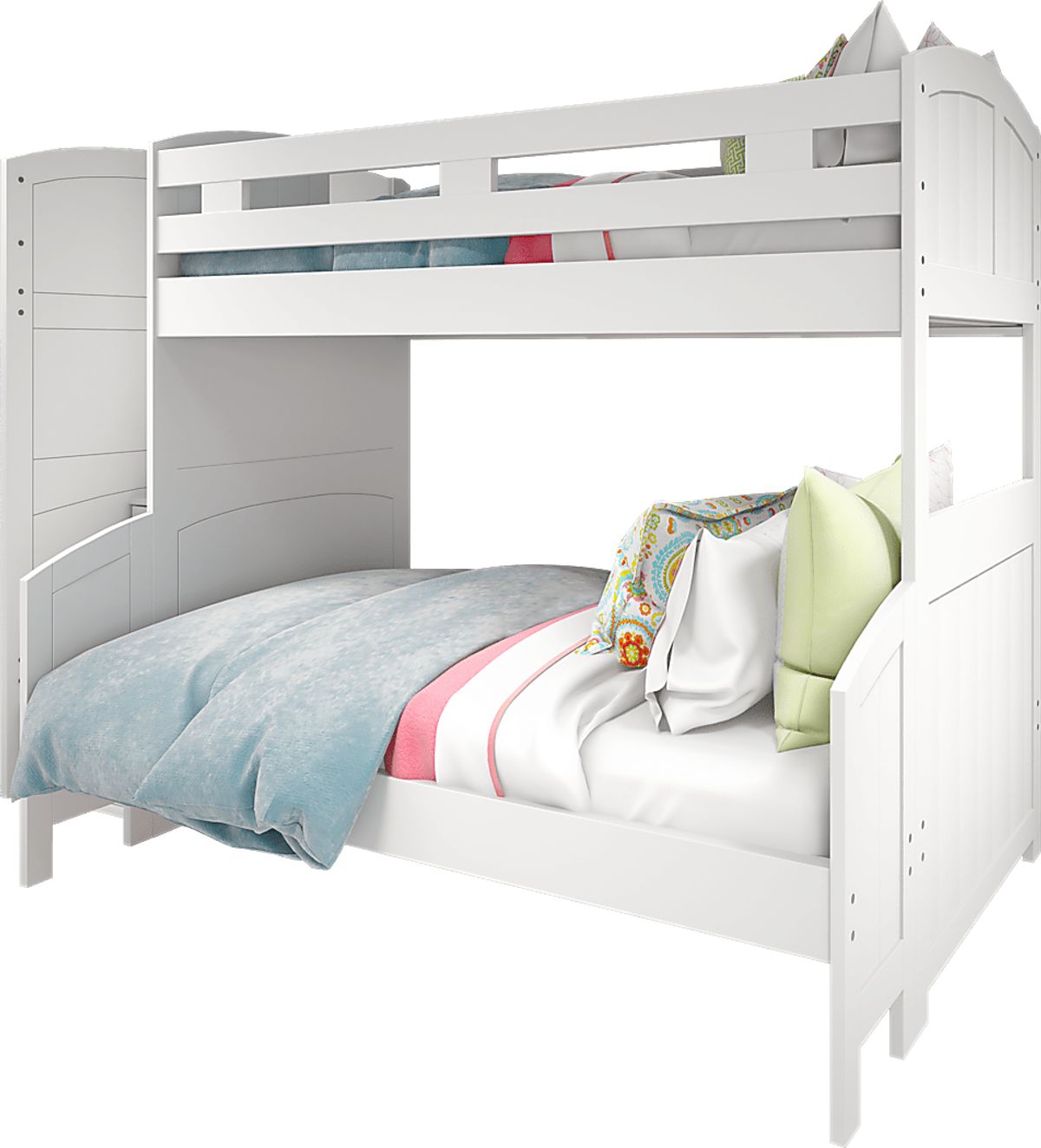 Cottage Colors White Colors,White Twin/Full Step Bunk | Rooms to Go