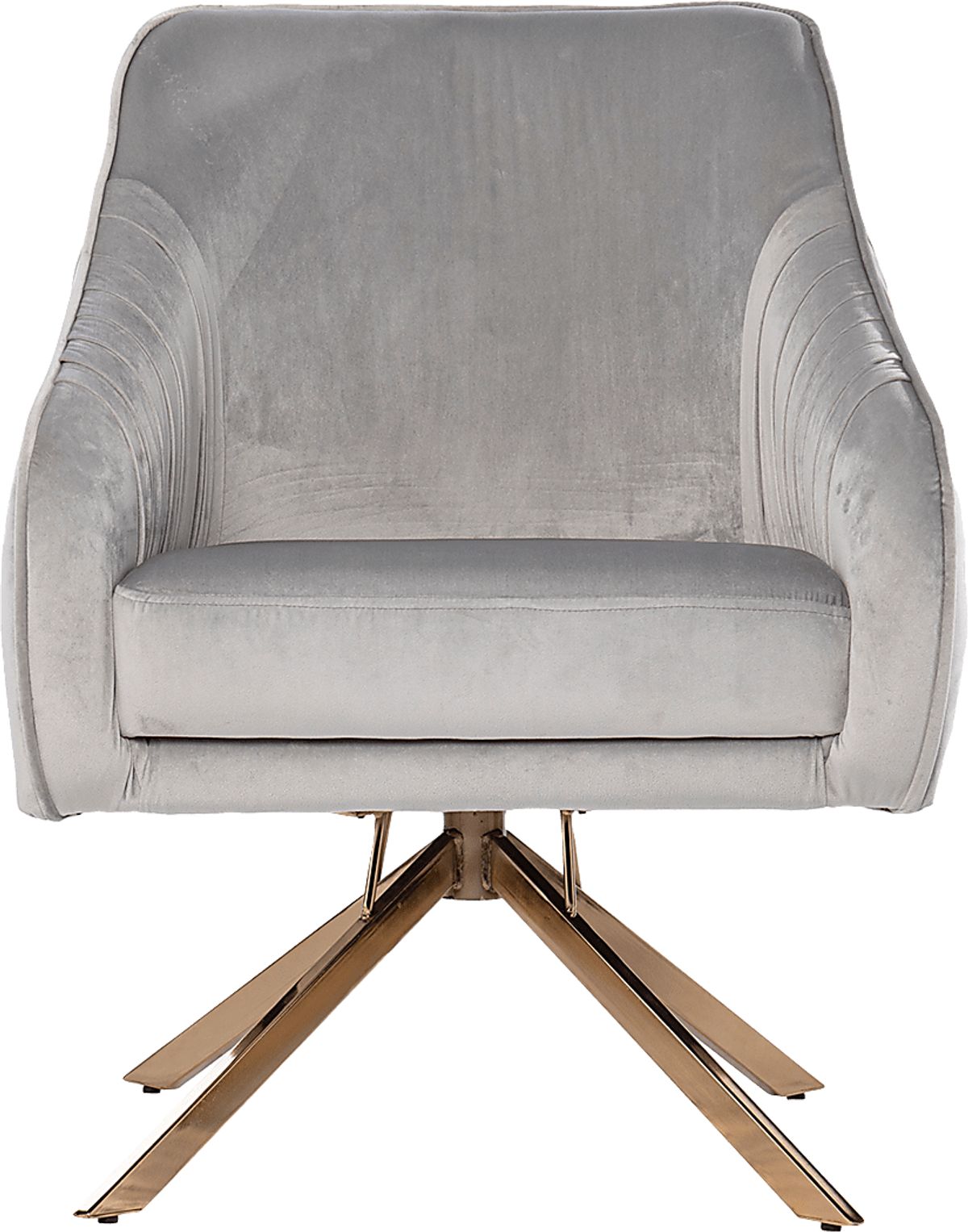 Cotydon Silver Gray Polyester Fabric Swivel Accent Chair | Rooms to Go