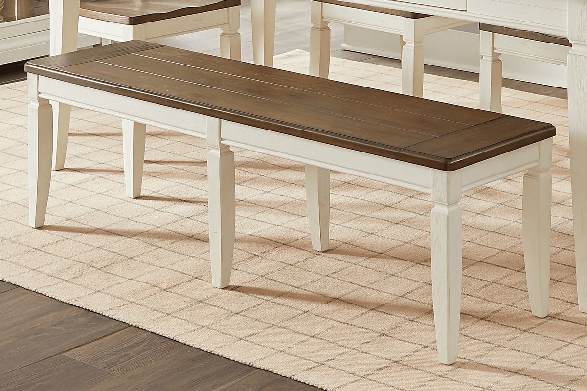 Country Lane White Colors,White Bench | Rooms to Go
