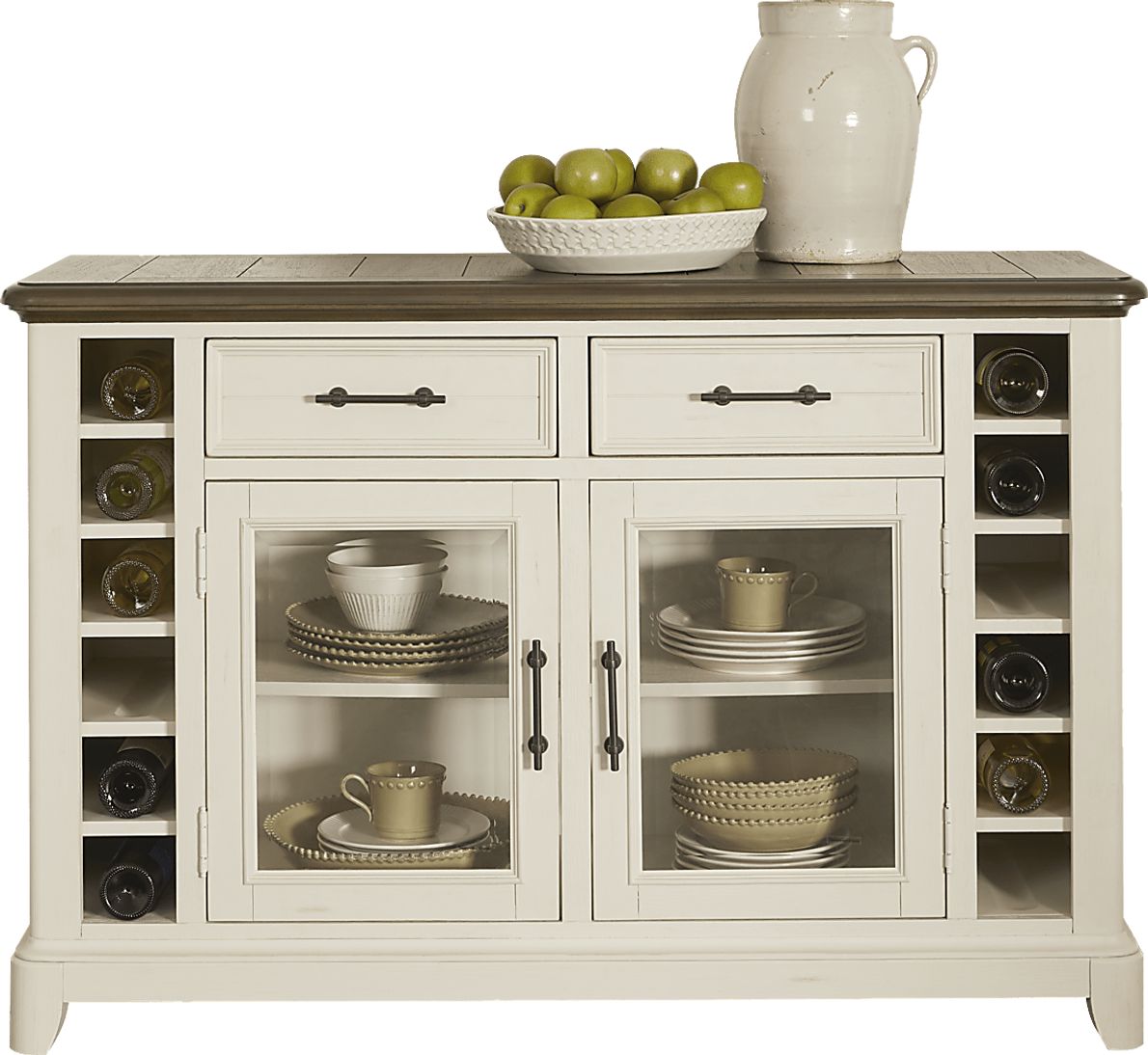 Country Lane Antique White Server - Rooms To Go