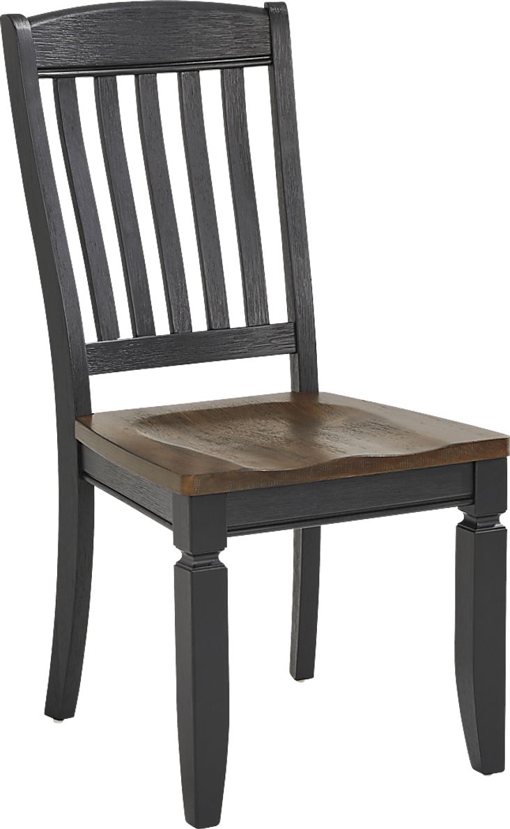 Country Lane Black Black,Colors Slat Back Side Chair - Rooms To Go