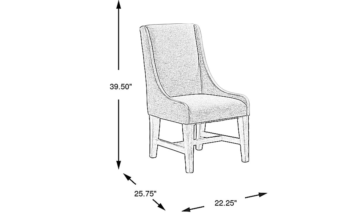 Covered Bridge Tobacco Dark Wood Beige Host Chair | Rooms to Go