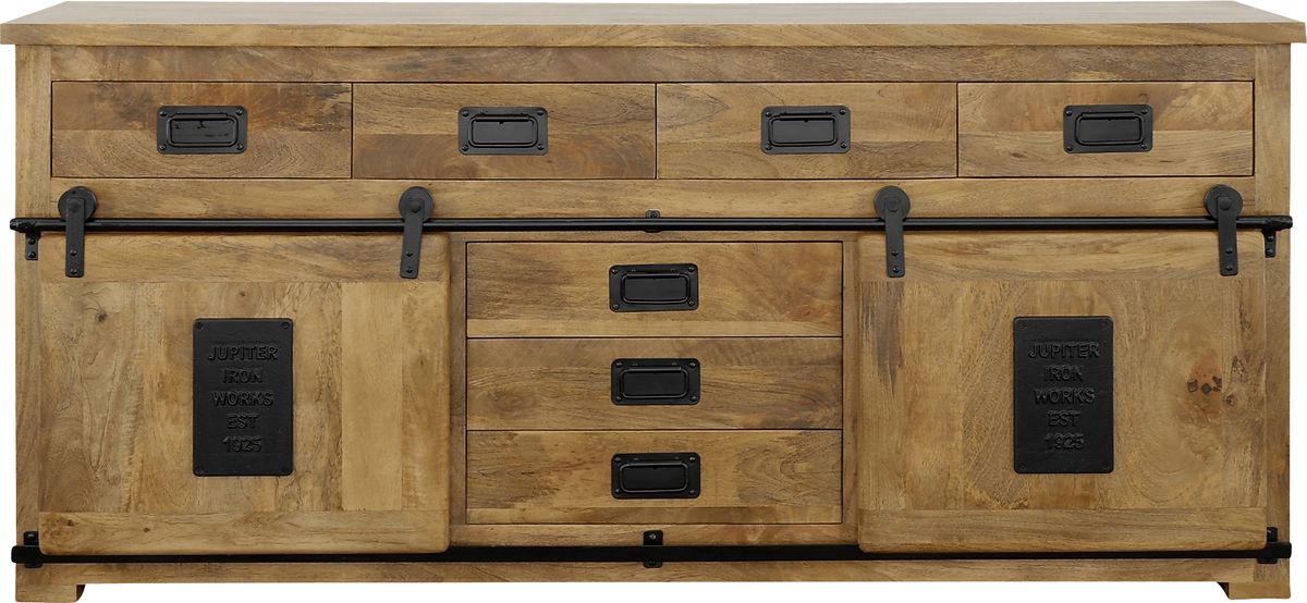 Cranman Natural Light Wood Credenza | Rooms to Go