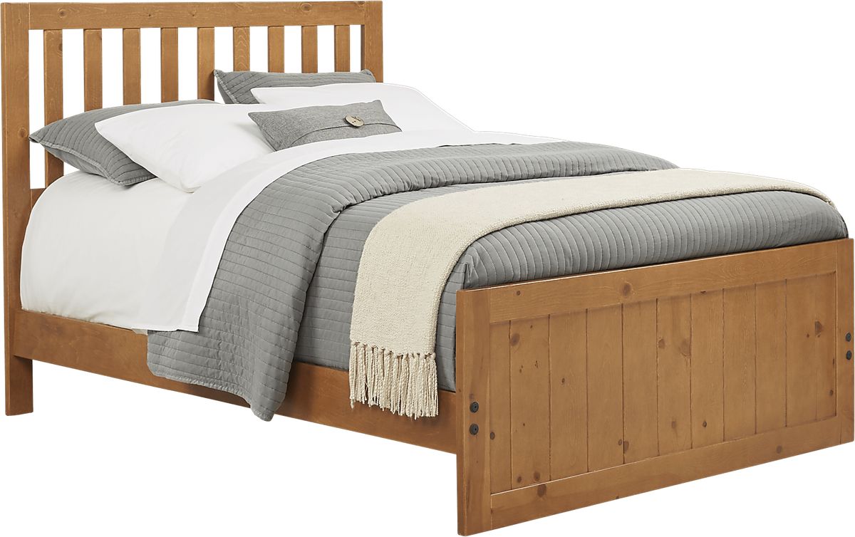 Creekside Taffy Light Wood 4 Pc Full Slat Bed | Rooms to Go